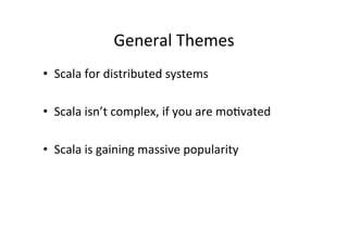 Scala eXchange 2013 Report | PPT