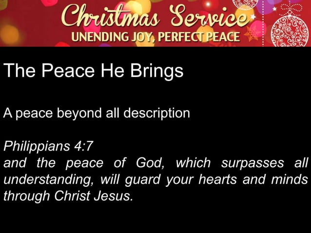 Unending Joy, Perfect Peace | PPT