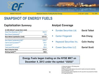 Energy Fuels Inc. - Investor Presentation | PDF