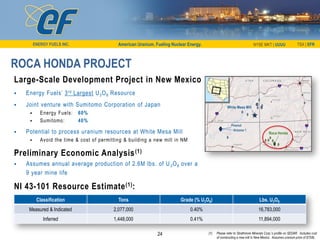 Energy Fuels Inc. - Investor Presentation | PPT