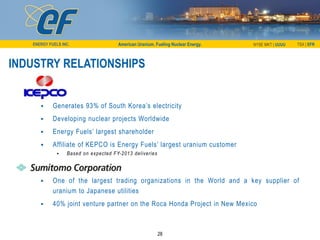 Energy Fuels Inc. - Investor Presentation | PPT