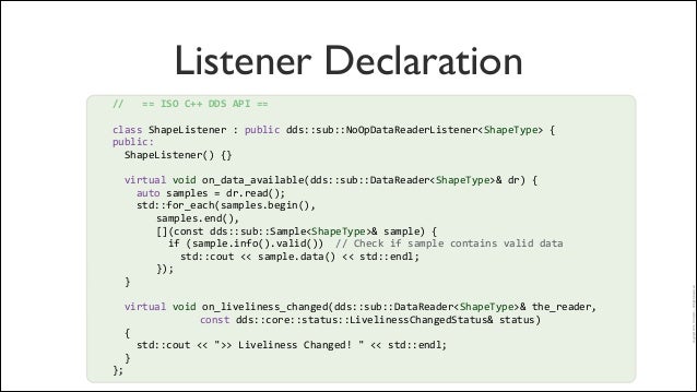 OpenSplice DDS Tutorial -- Part II