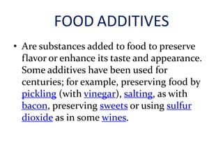 2013 14. isabel pujante - food additives | PPSX | Chemistry | Science