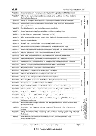 2013 14-vlsi-project-titles-for-me-mtech-pantech-pro ed | PDF