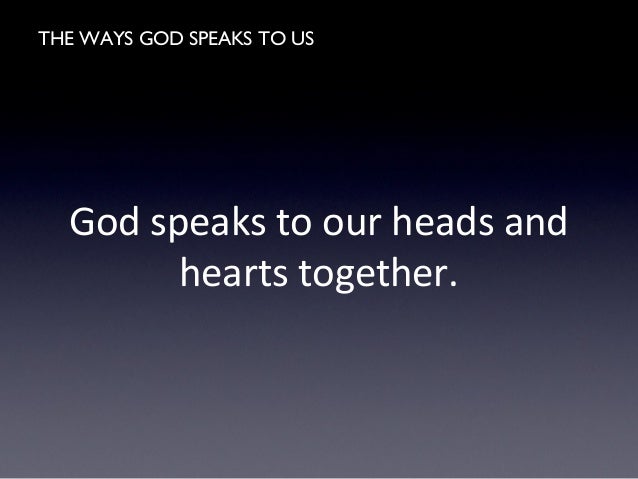 The Ways God Speaks To Us