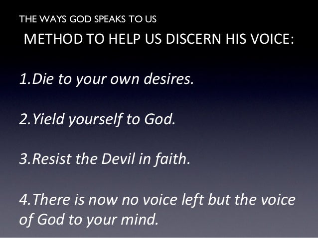 The Ways God Speaks To Us