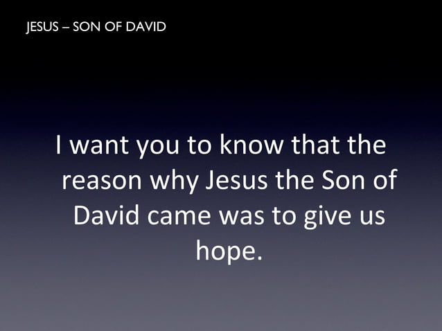 Jesus - Son Of David | PPT | Christianity | Religion & Spirituality