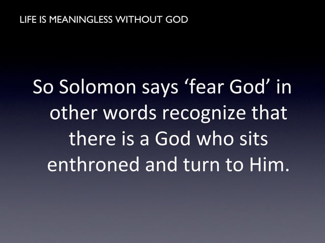 Life Is Meaningless Without God | PPT | Christianity | Religion ...