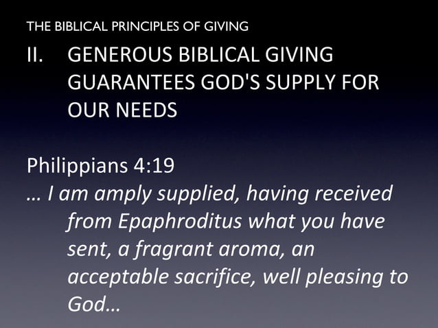 The Biblical Principles Of Giving | PPT | Christianity | Religion ...