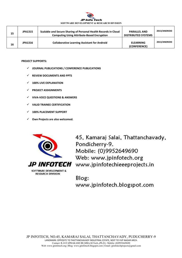 android ieee projects 2013 | PDF