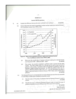 CAPE Environmental Science Unit 2 2013 Paper 2 | PDF