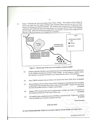 CAPE Environmental Science Unit 2 2013 Paper 2 | PDF
