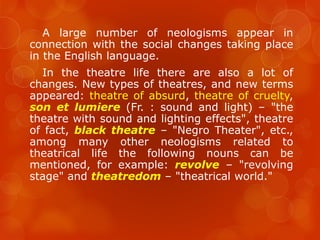 Neologisms as a Discursive Element in Modern English | PPT