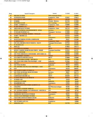 Le classement des entreprises tunisiennes 2013 | PDF ...