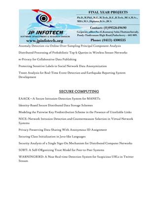 2013 2014 ieee project titles | PDF