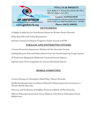 2013 2014 ieee project titles | PDF