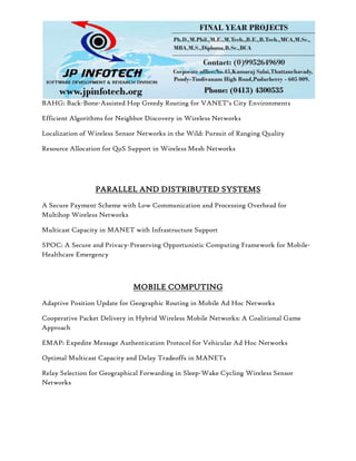 2013 2014 ieee project titles | PDF