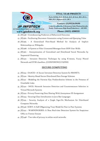 IEEE PROJECTS 2013 for me | PDF