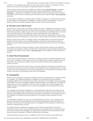 2013-2014 Occidental College Sexual Assault Policy | PDF | Crime ...