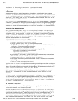 2013-2014 Occidental College Sexual Assault Policy | PDF | Crime ...