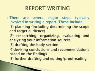 REPORT WRITING | PPT