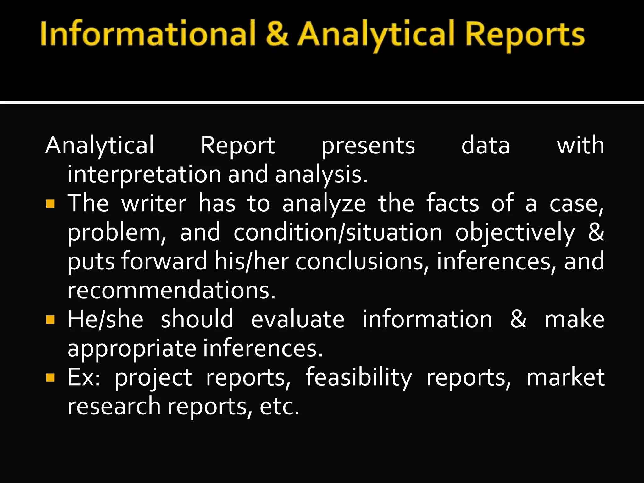 TYPES OF REPORT | PPTX