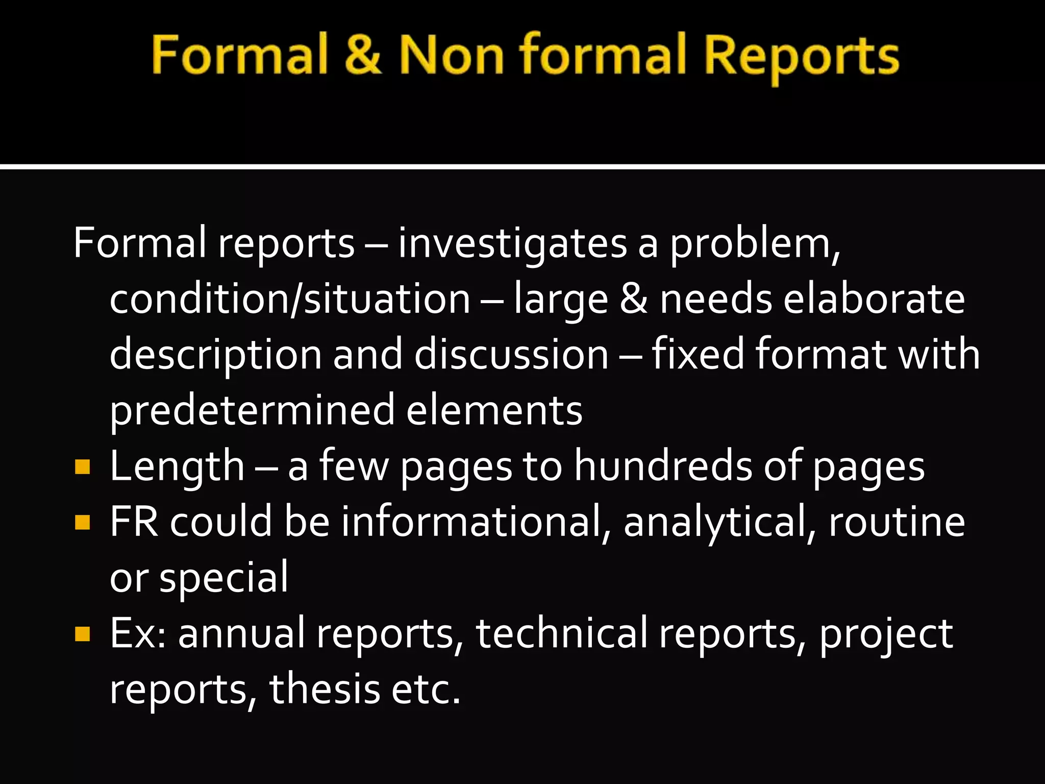 TYPES OF REPORT | PPTX