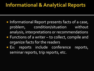 TYPES OF REPORT | PPTX