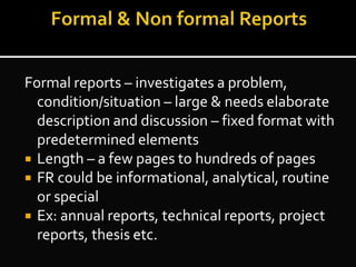 TYPES OF REPORT | PPT