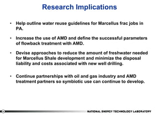 Treating Flowback Water with Acid Mine Drainage (AMD) for Reuse in ...