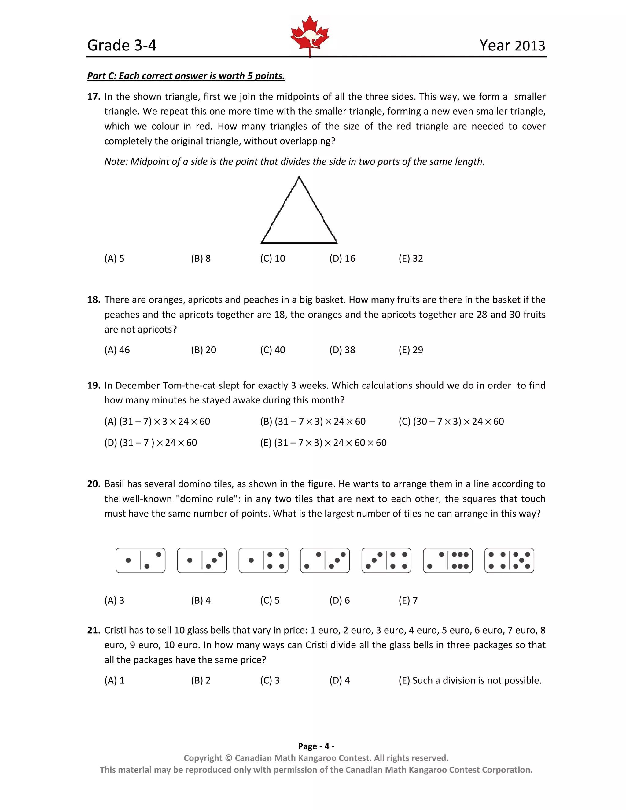 2013 ecolier - canada | PDF