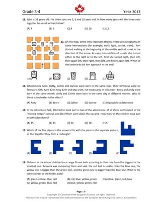 2013 ecolier - canada | PDF