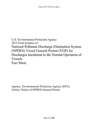 (2013) - EPA - Vessel - National pollutant discharge elimination system ...