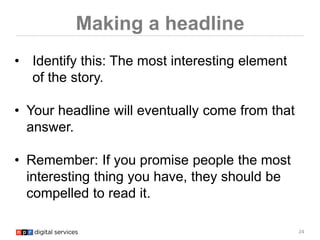 The Elements of a Good Headline | PPTX