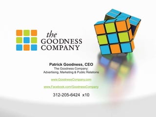 2013 Patrick Goodness lecture at the 6th Annual World Medical Tourism ...