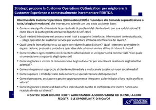 Migliorare la Customer Experience attraverso la Customer Operation Optimization | PPT