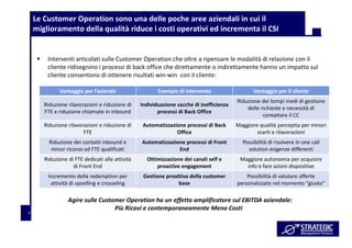 Migliorare la Customer Experience attraverso la Customer Operation ...