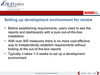2013 OHSUG - Best Practices for Setting up the CDA Repository for CTMS ...