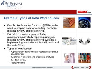 2013 OHSUG - Clinical Data Warehouse Implementation | PDF