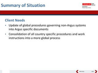 2013 OHSUG - Facilitating Pharmacovigilance Globalization with Process ...