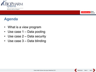 2013 OHSUG - Use Cases for using the Program Type View in Oracle Life ...