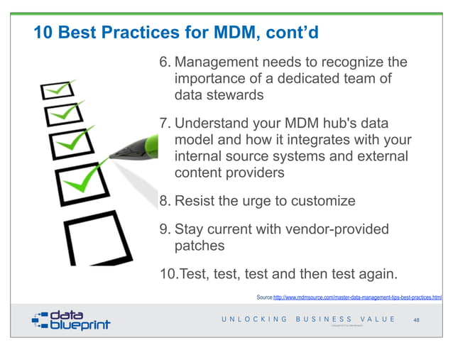Data-Ed: Unlock Business Value Through Reference & MDM | PPT