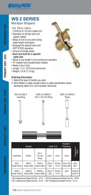 Utility Tool - LV HV Cable Jointing, Cable Preparation & Overhead Line ...