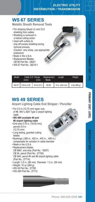Utility Tool - LV HV Cable Jointing, Cable Preparation & Overhead Line ...