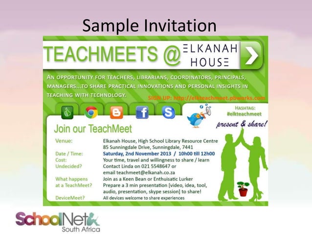 2013 what is a teach meet - schoolnet sa | PPTX | Educational ...