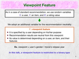 Efficiency Improvement of Neutrality-Enhanced Recommendation | PPT
