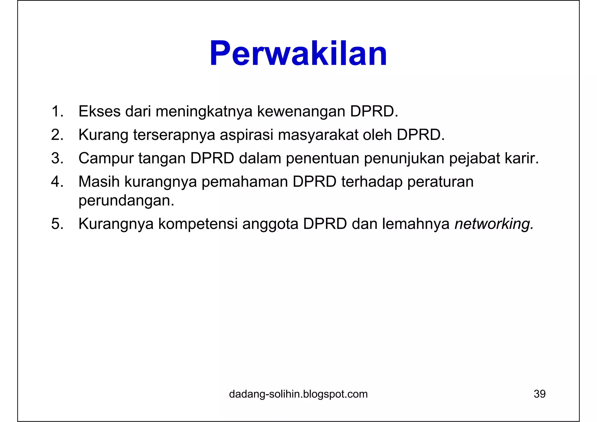 Desentralisasi dan Otonomi Daerah di Indonesia | PDF