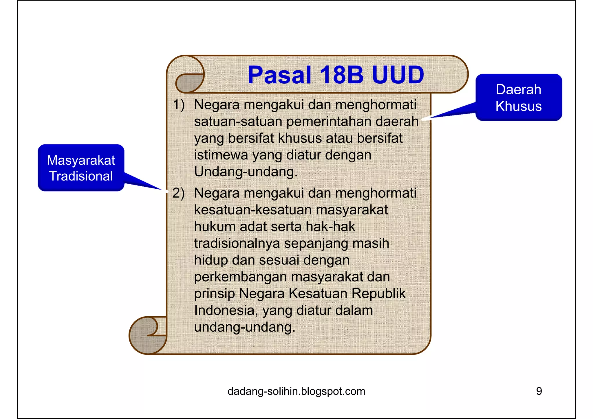 Desentralisasi dan Otonomi Daerah di Indonesia | PDF