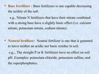 Fertilizer and its Classificstion | PPTX