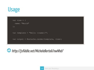 #6 - Template Engine: Mustache.js